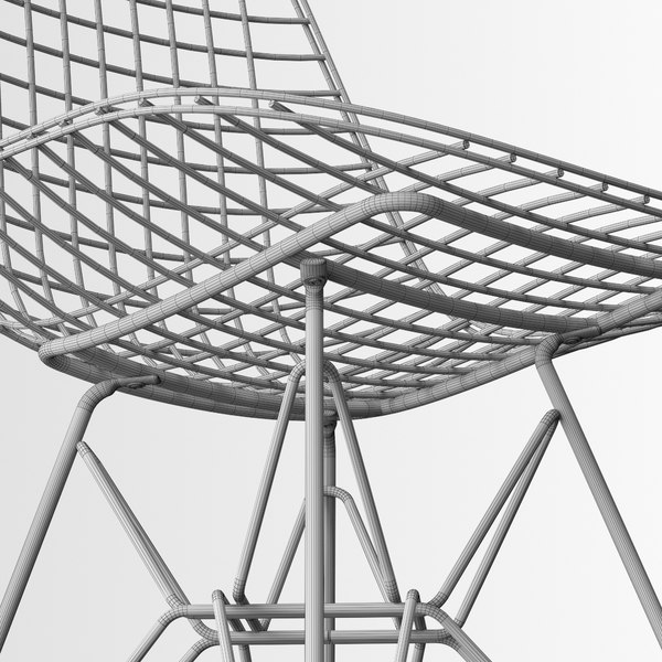 Wire Chair DKR: Charles & Ray Eames von 1951 mit Gummituch 3D-Modell - TurboSquid 1317285