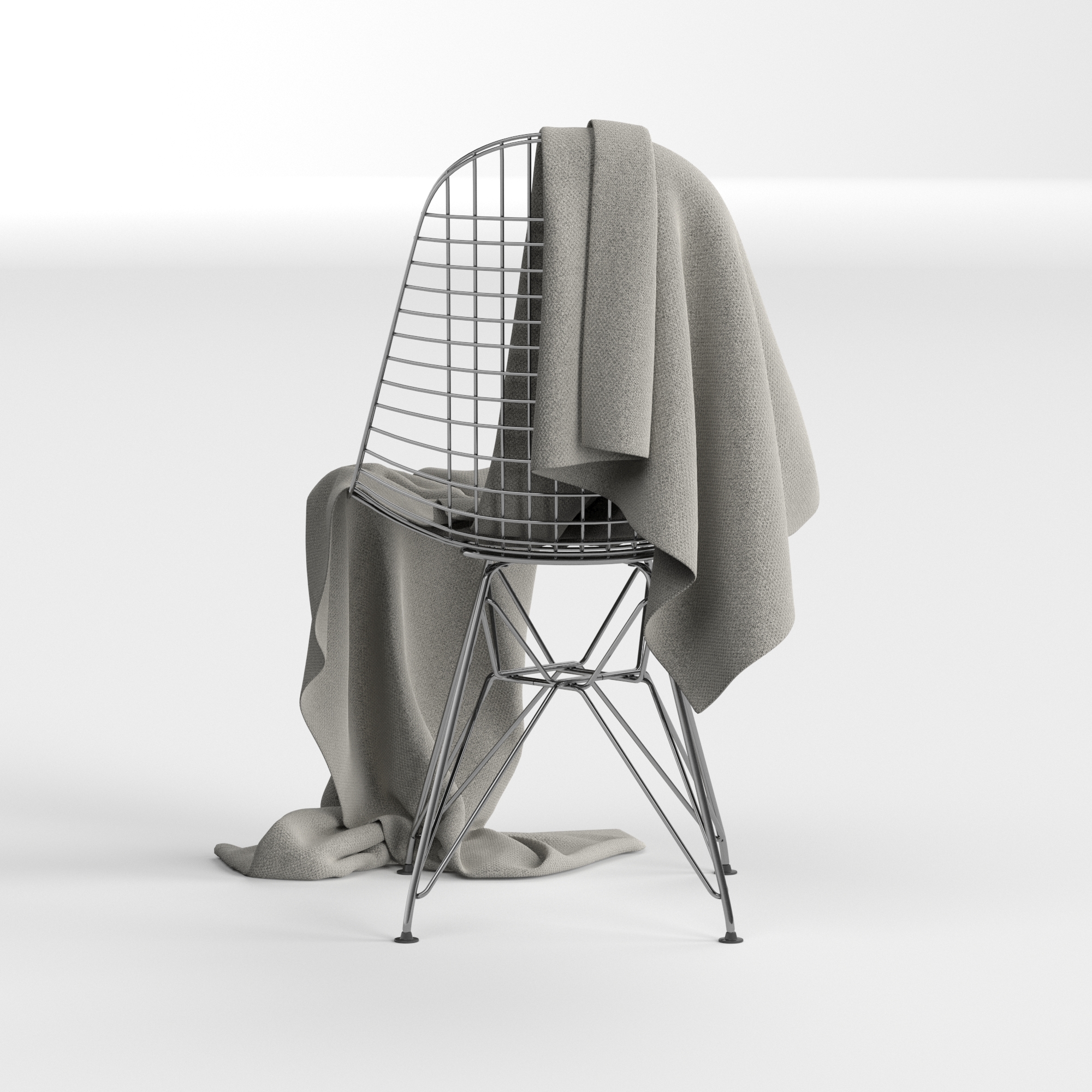 Wire Chair DKR: Charles & Ray Eames von 1951 mit Gummituch 3D-Modell - TurboSquid 1317285