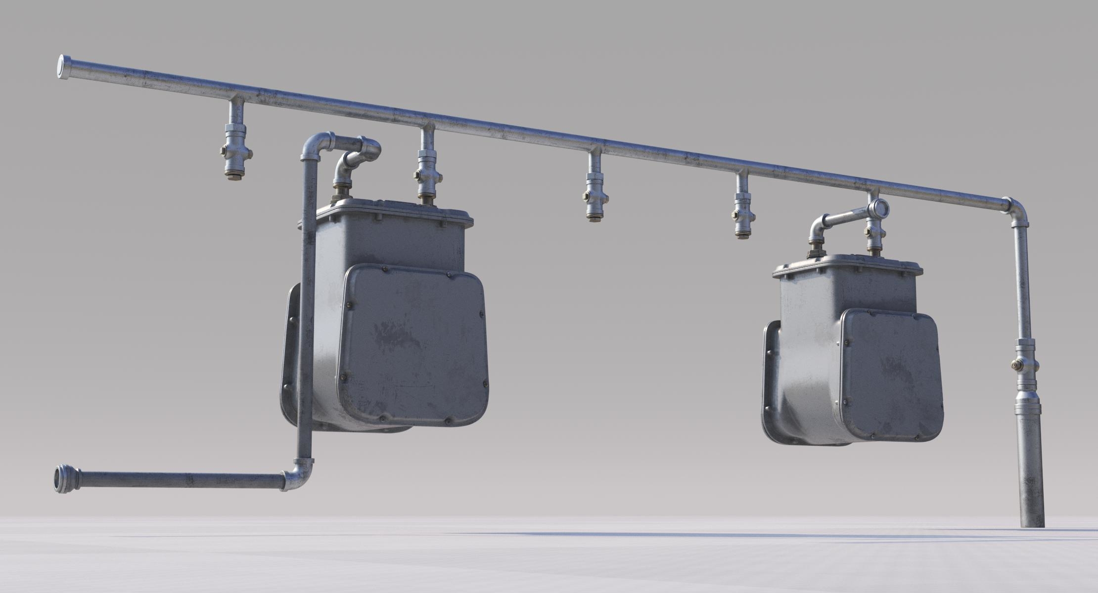 Gas meter 3D model - TurboSquid 1317388