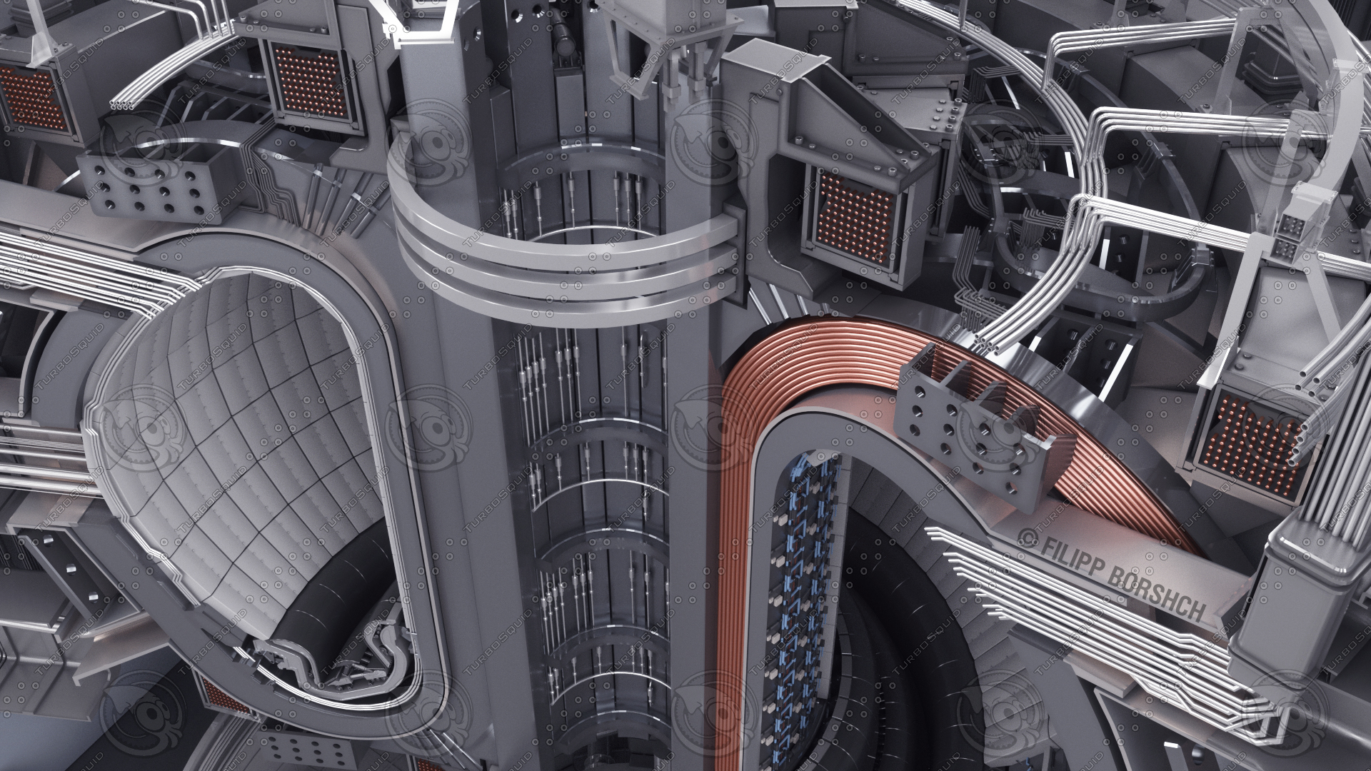 Iter reactor fusion model - TurboSquid 1317588