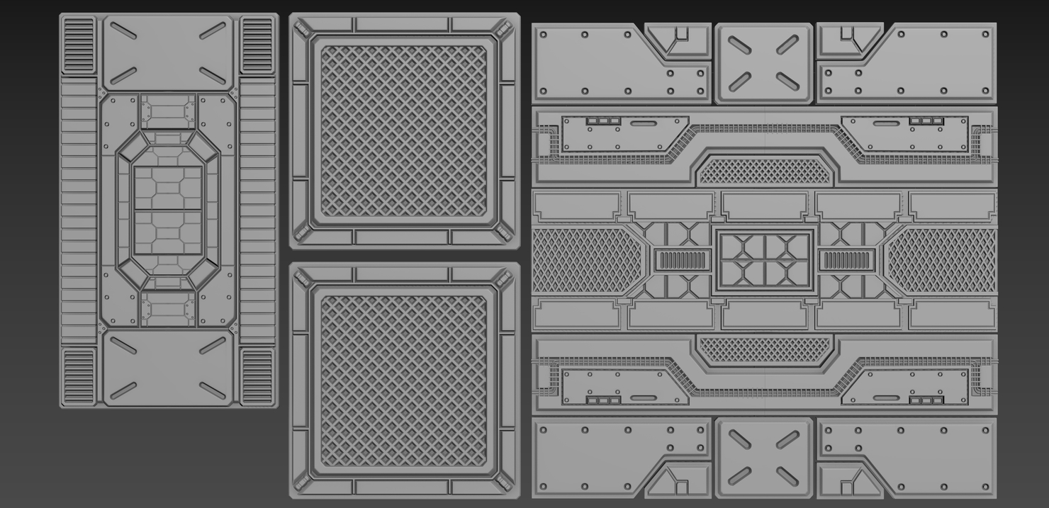 科幻地板包3D模型 - TurboSquid 1317929