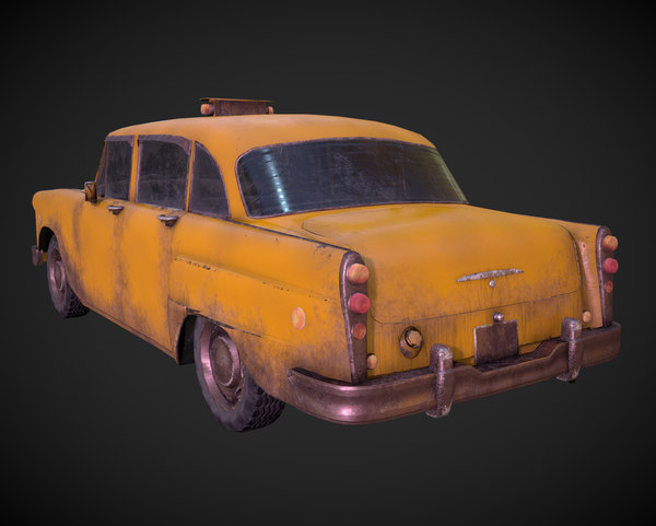 3D pbr realistic yellow taxi - TurboSquid 1318307