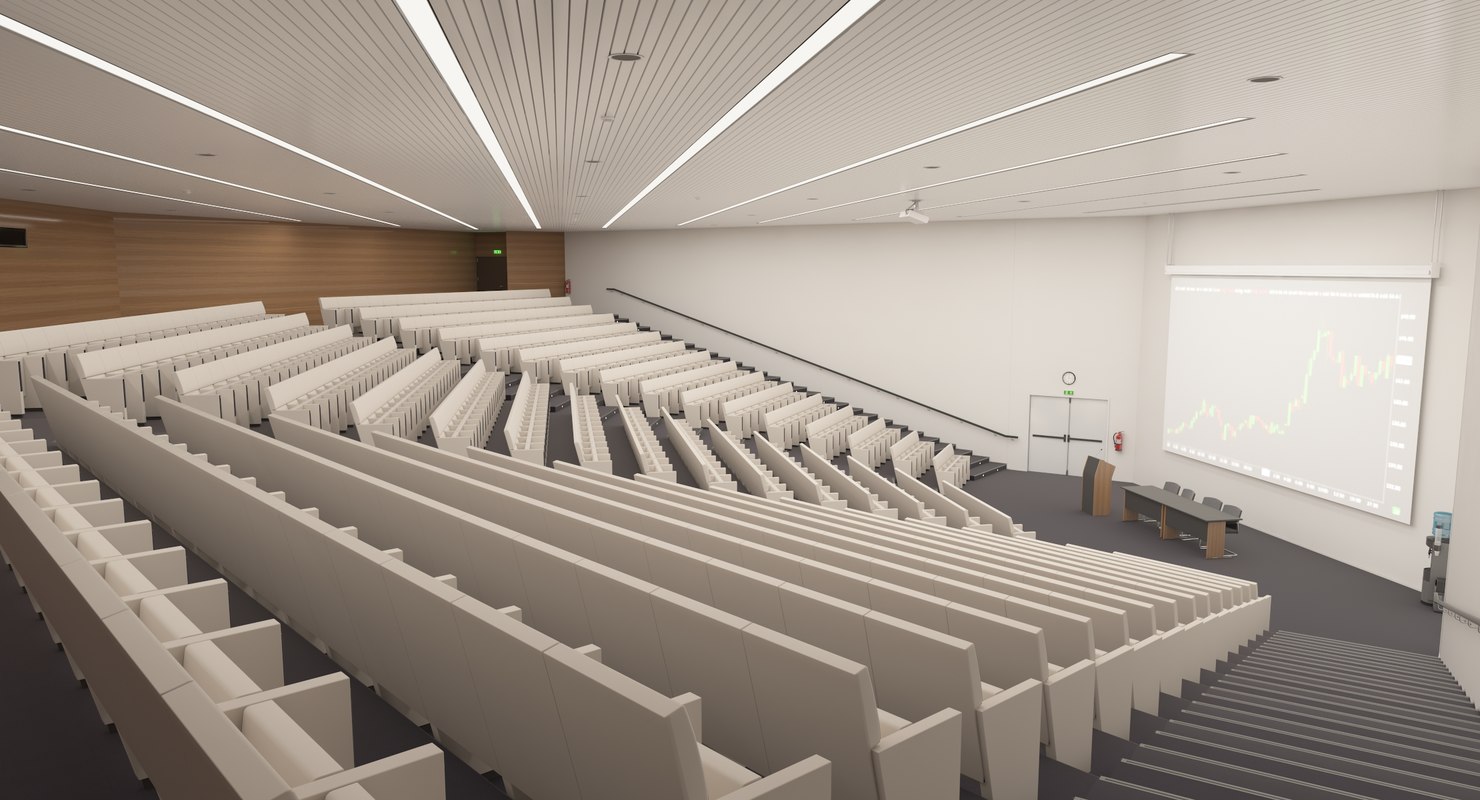 3D lecture hall model - TurboSquid 1318327