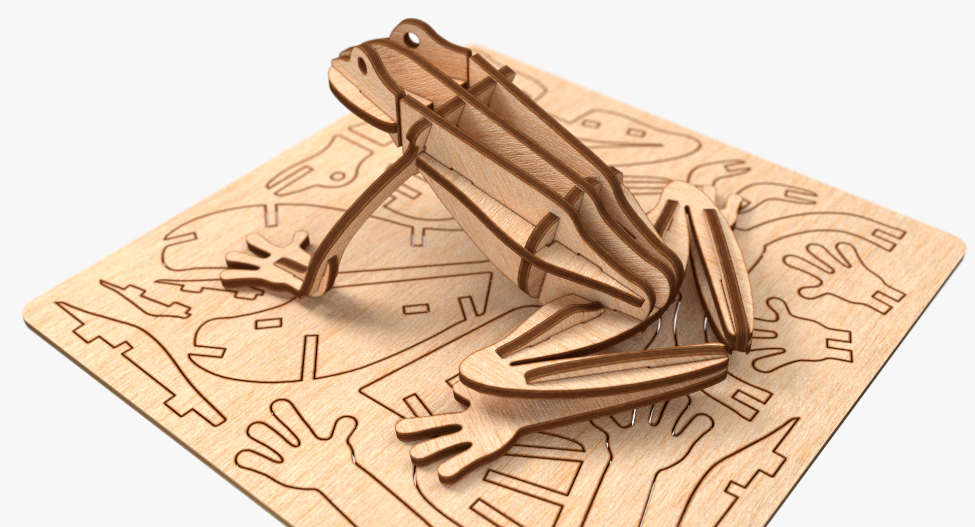 Frog Laser Cut Model 3D - TurboSquid 1318472