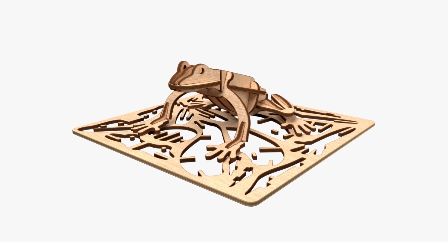 Frog laser cut animation 3D model - TurboSquid 1318569