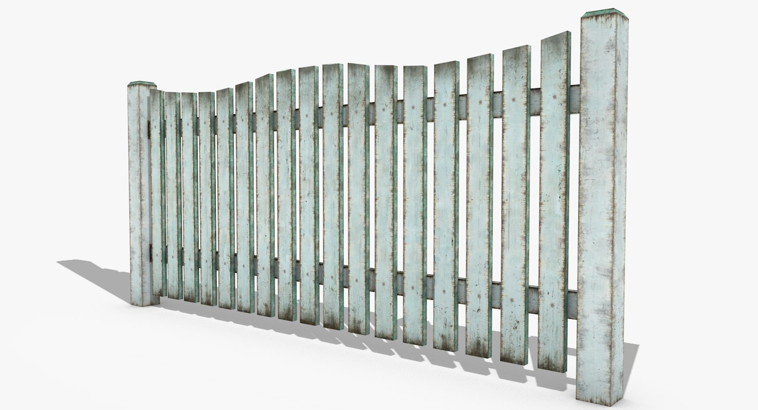 Wooden fence 3D model - TurboSquid 1318679