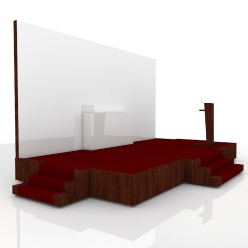 Stage rostrum backdrop 3D model - TurboSquid 1319607