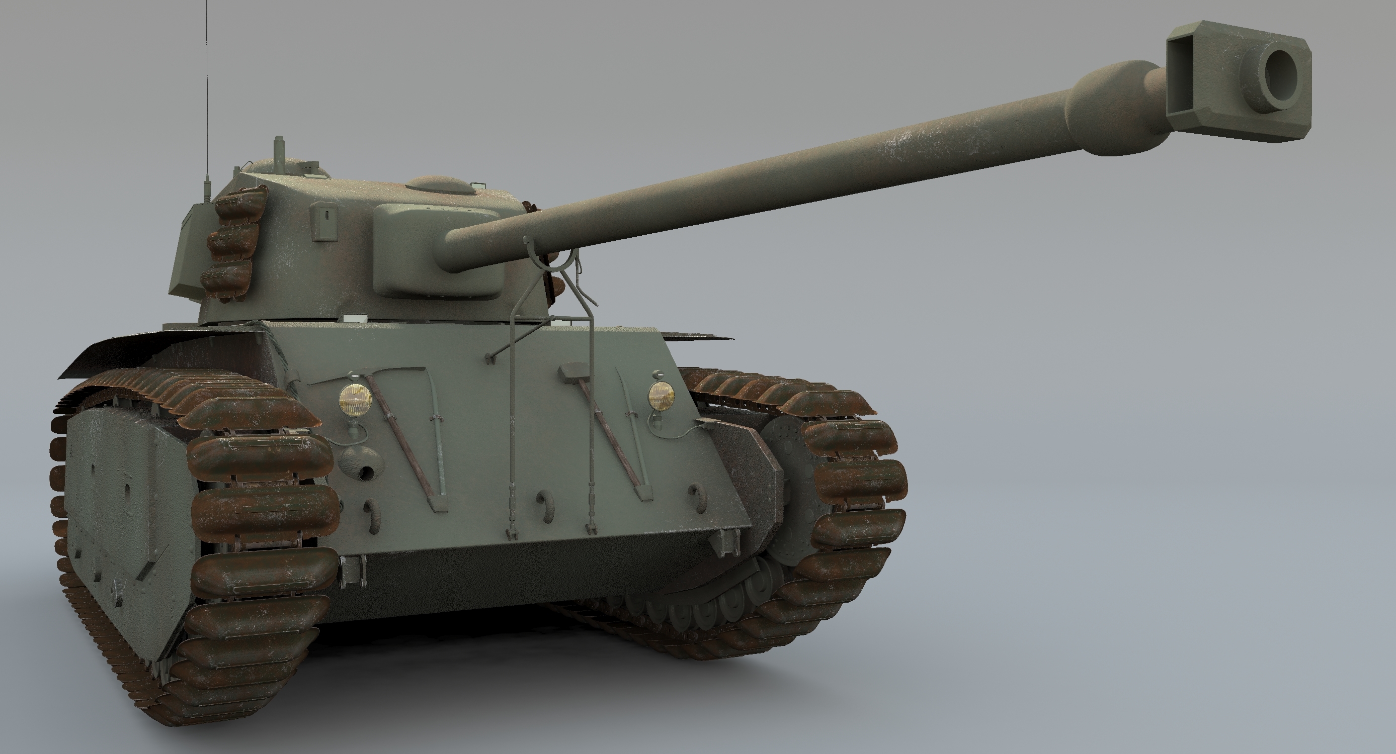 French arl 44 tank model - TurboSquid 1319658