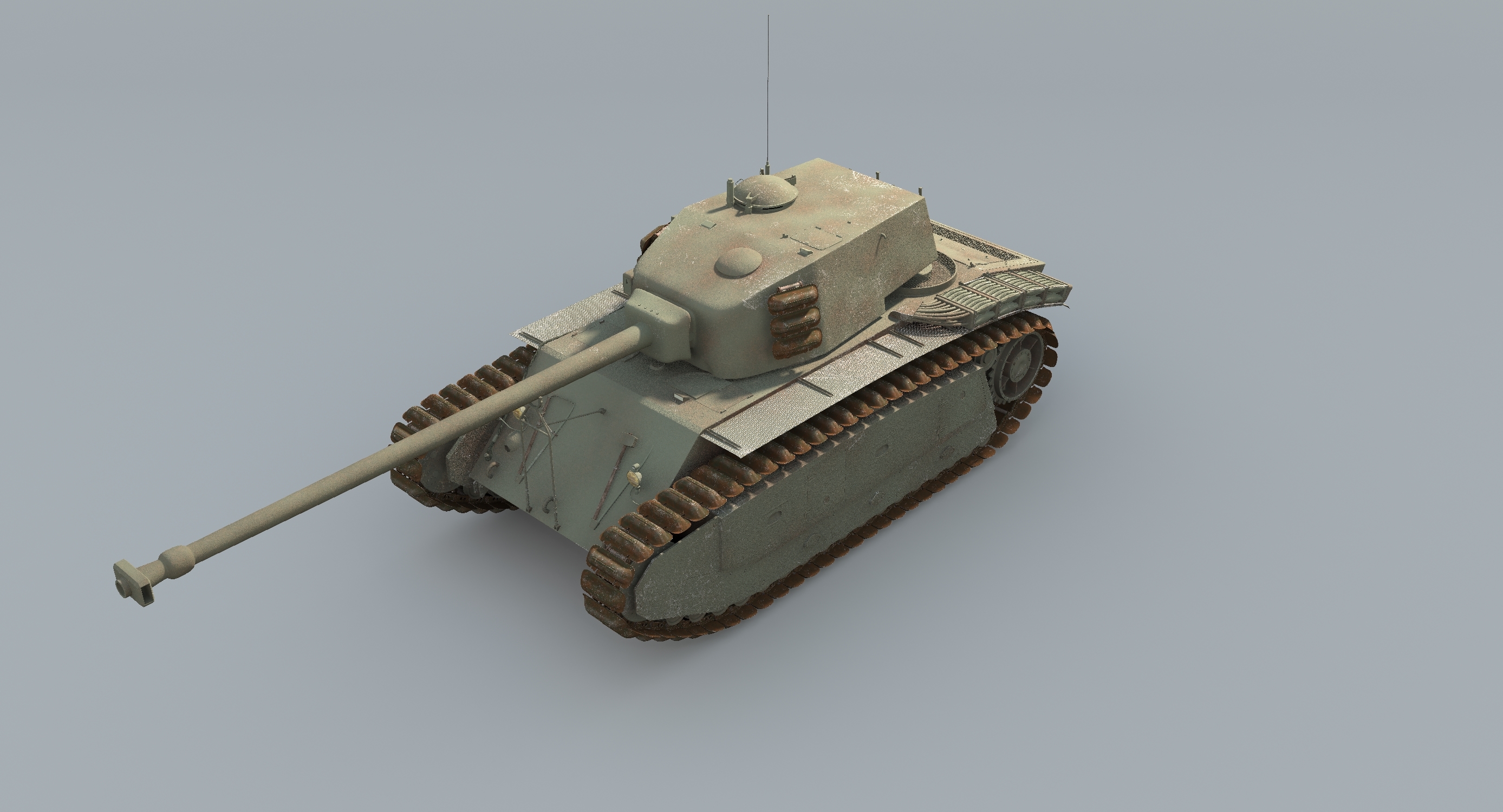 French arl 44 tank model - TurboSquid 1319658