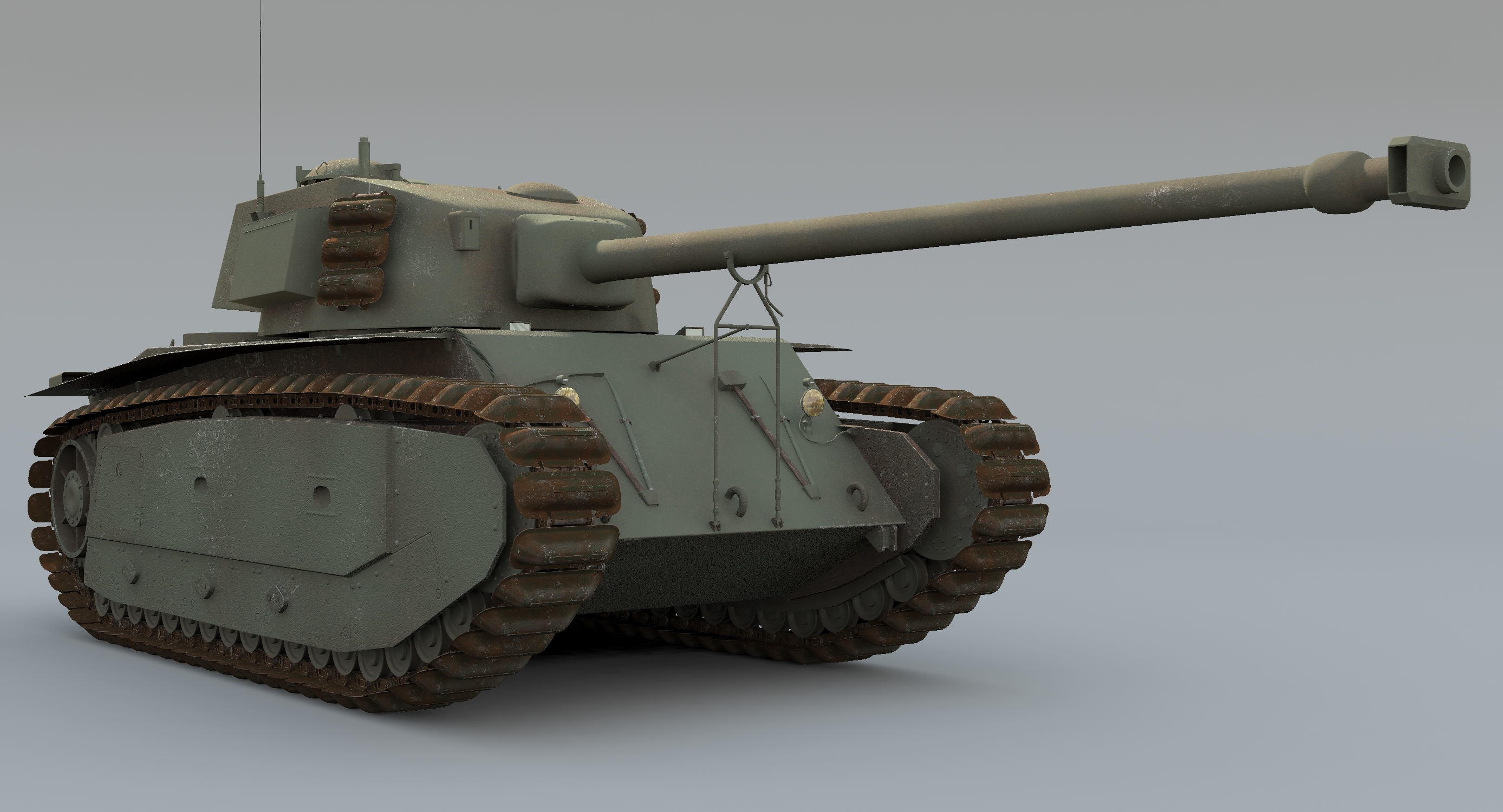 French arl 44 tank model - TurboSquid 1319658