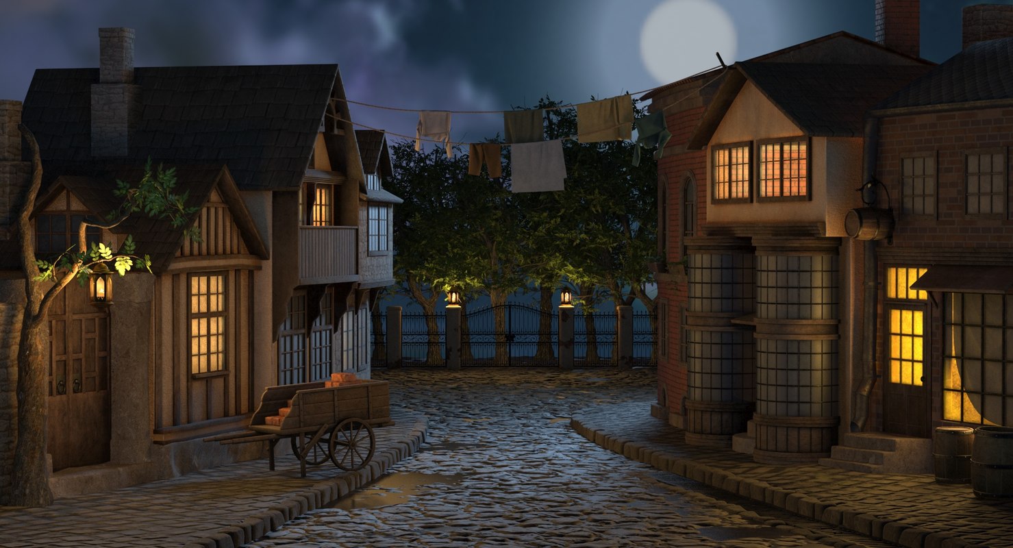 3D cartoon street - TurboSquid 1319760