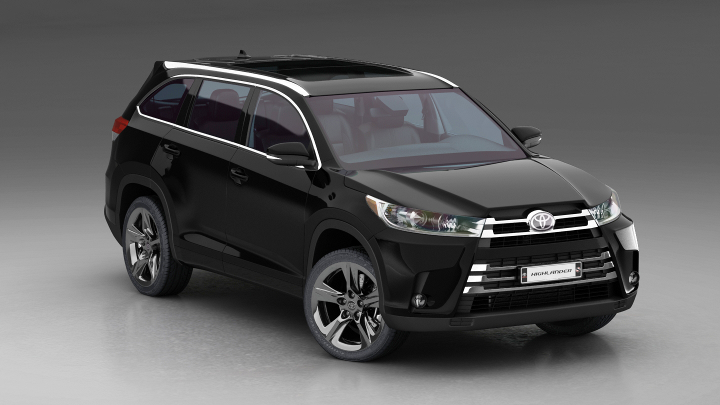 Toyota highlander 2018 interior 3D - TurboSquid 1319832