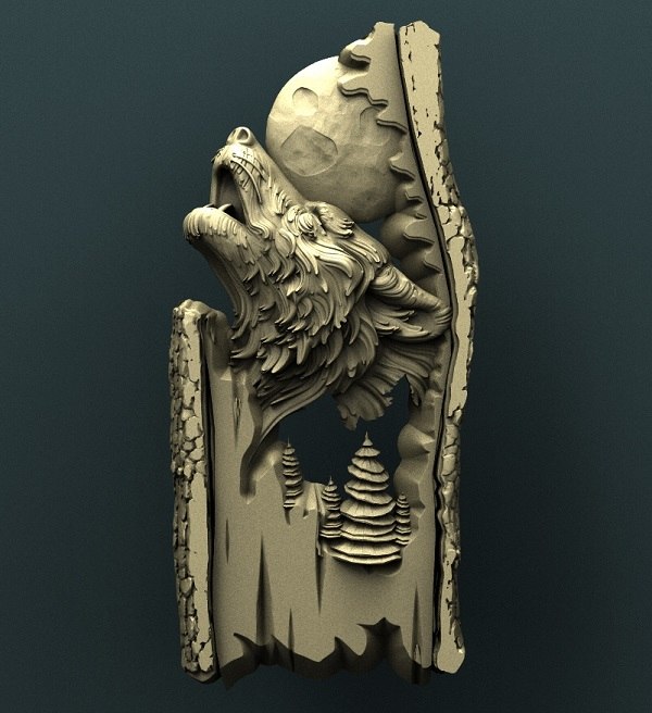 Wolf relief cnc 3D model - TurboSquid 1320472