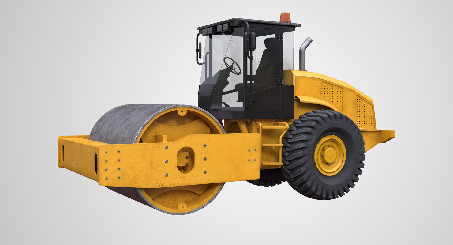 Drum soil compactor 3D model - TurboSquid 1321177