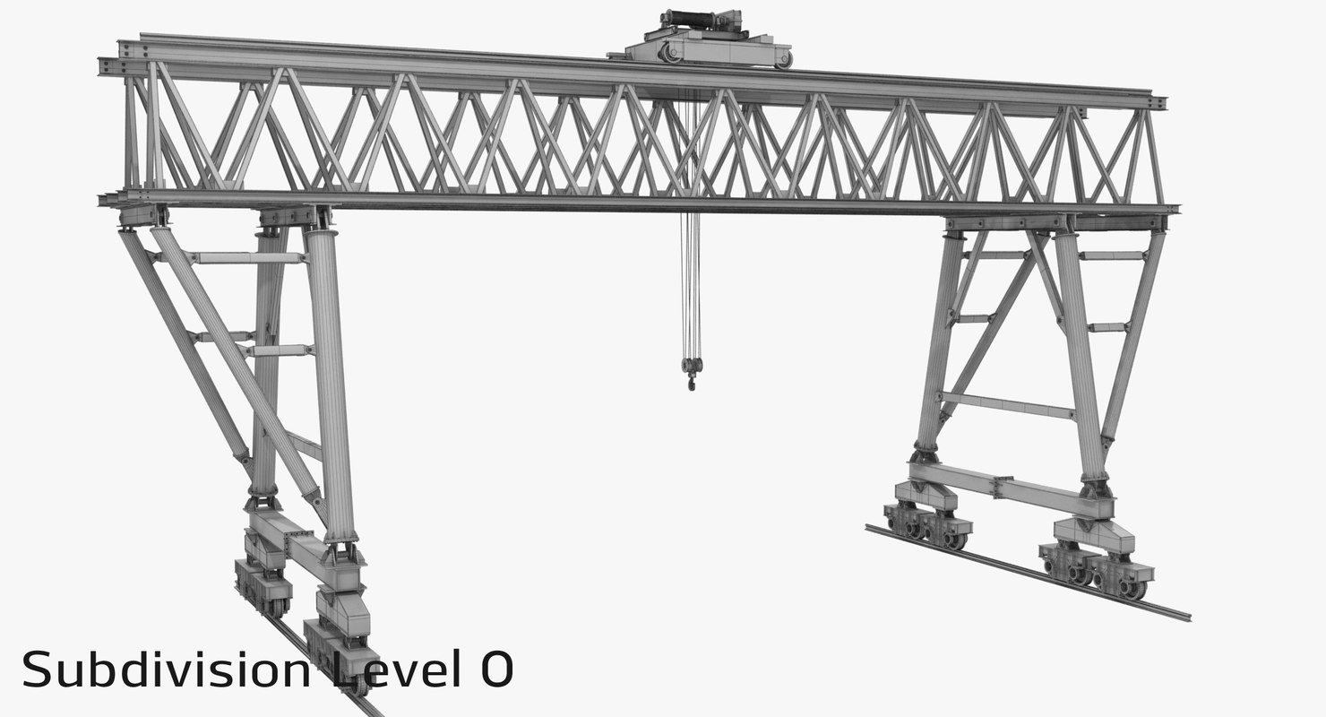 Truss gantry crane 3D model - TurboSquid 1321198