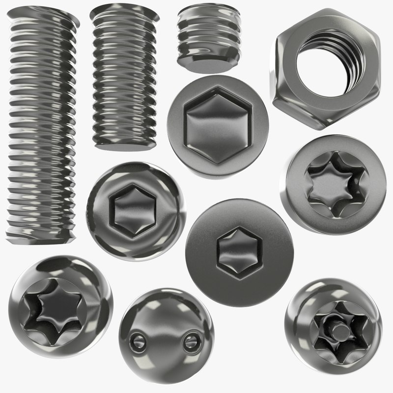 3D set screws bolts - TurboSquid 1321448