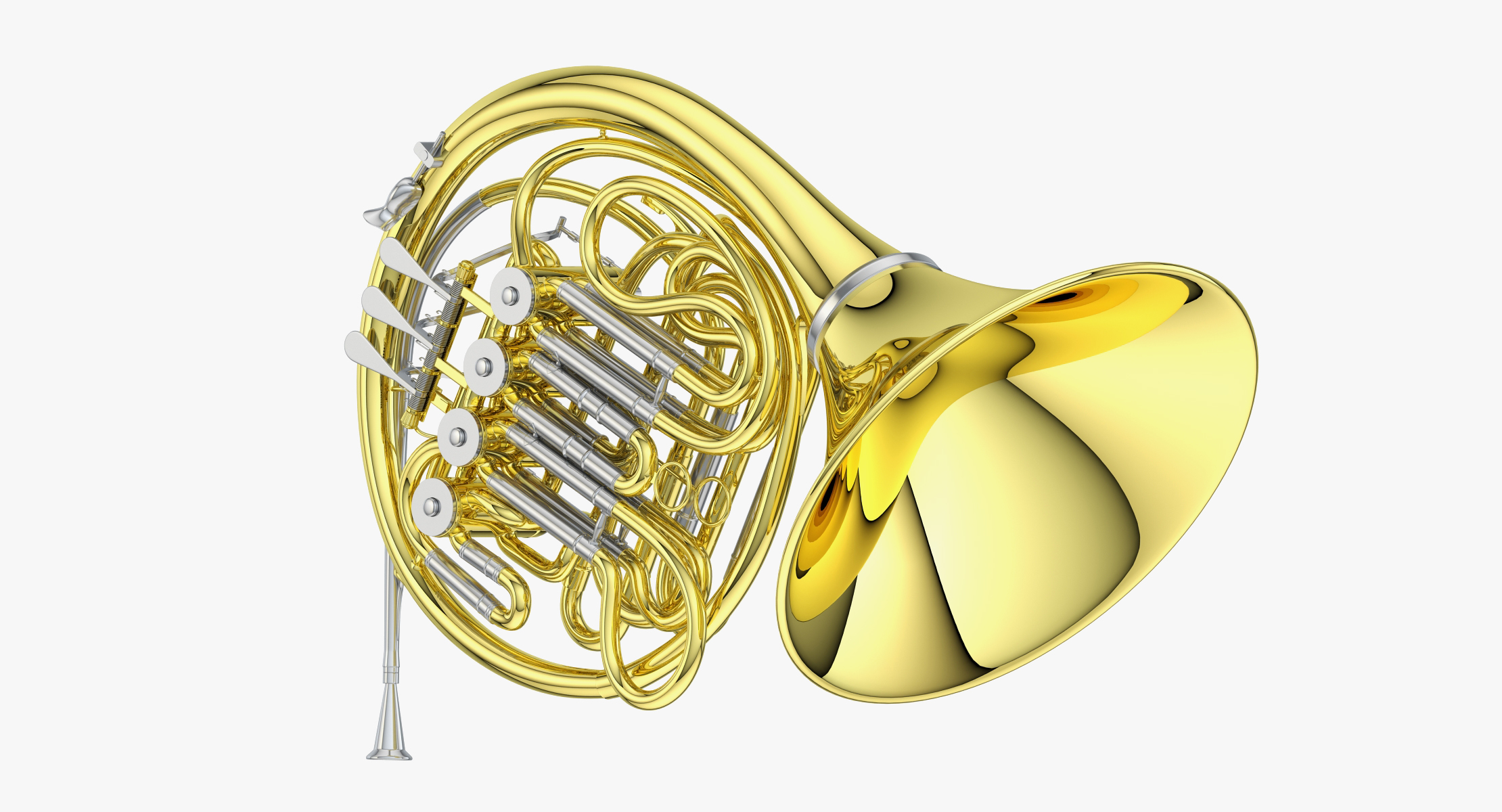 Modello 3D Collezione di strumenti musicali in ottone - TurboSquid 1321538