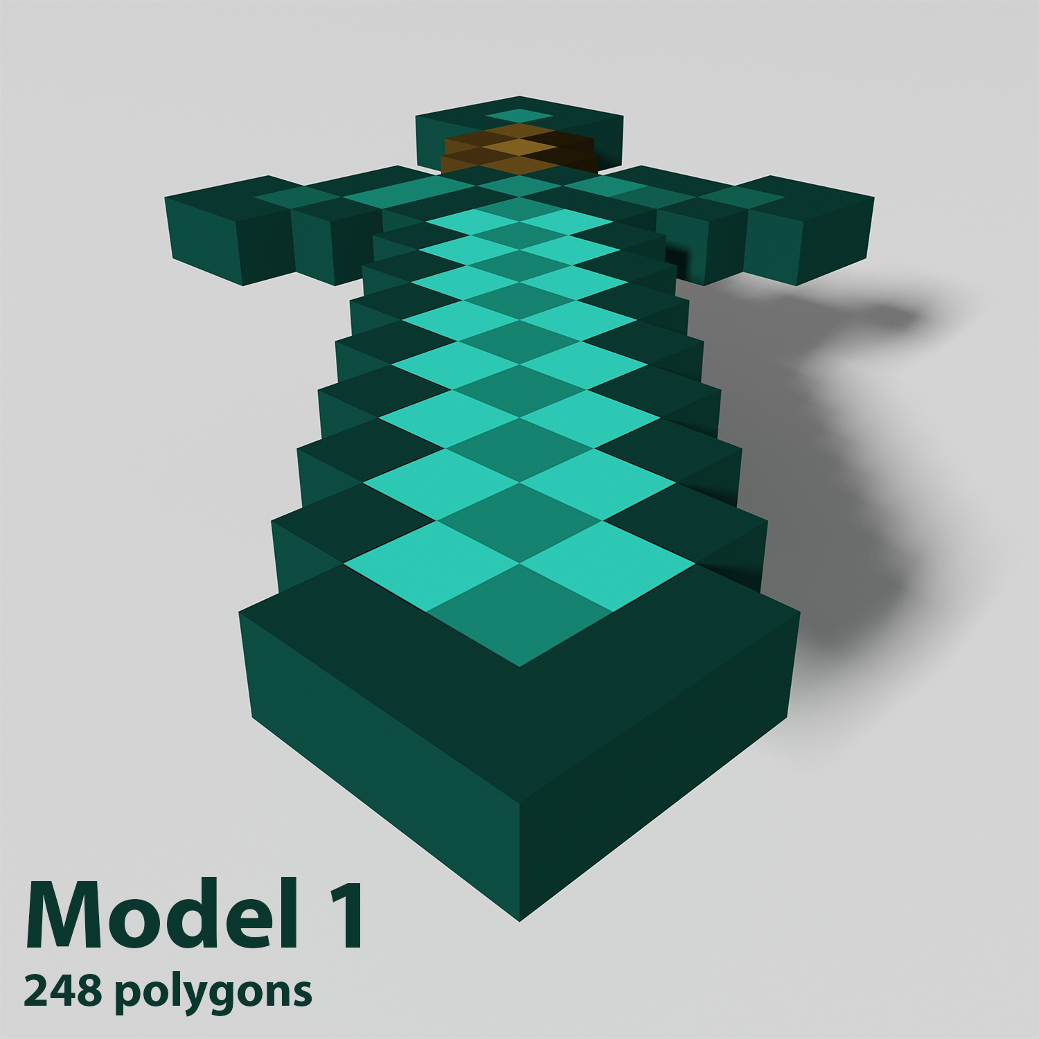 3D minecraft sword model - TurboSquid 1321799