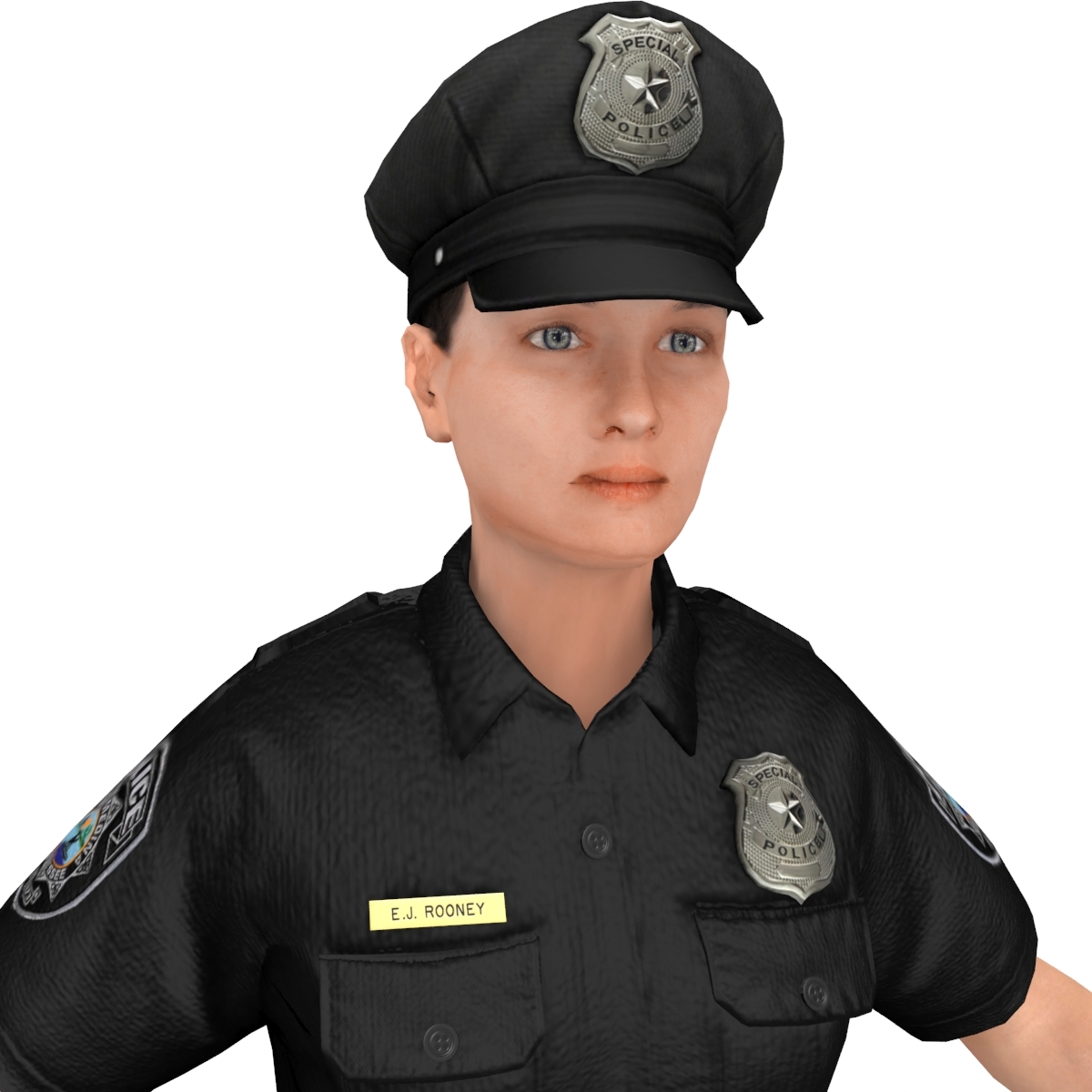 Pack female police officer model - TurboSquid 1321847