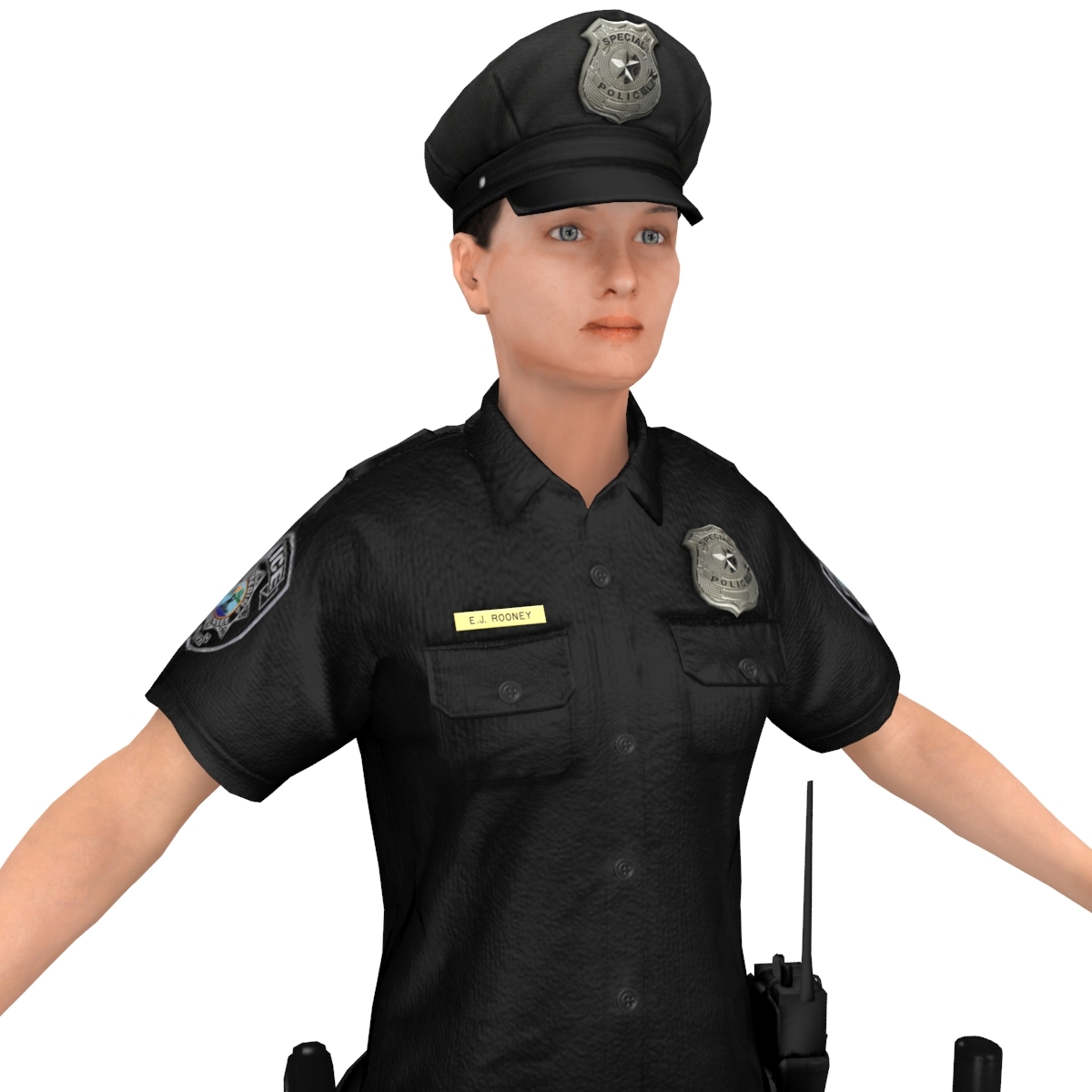 Pack female police officer model - TurboSquid 1321847