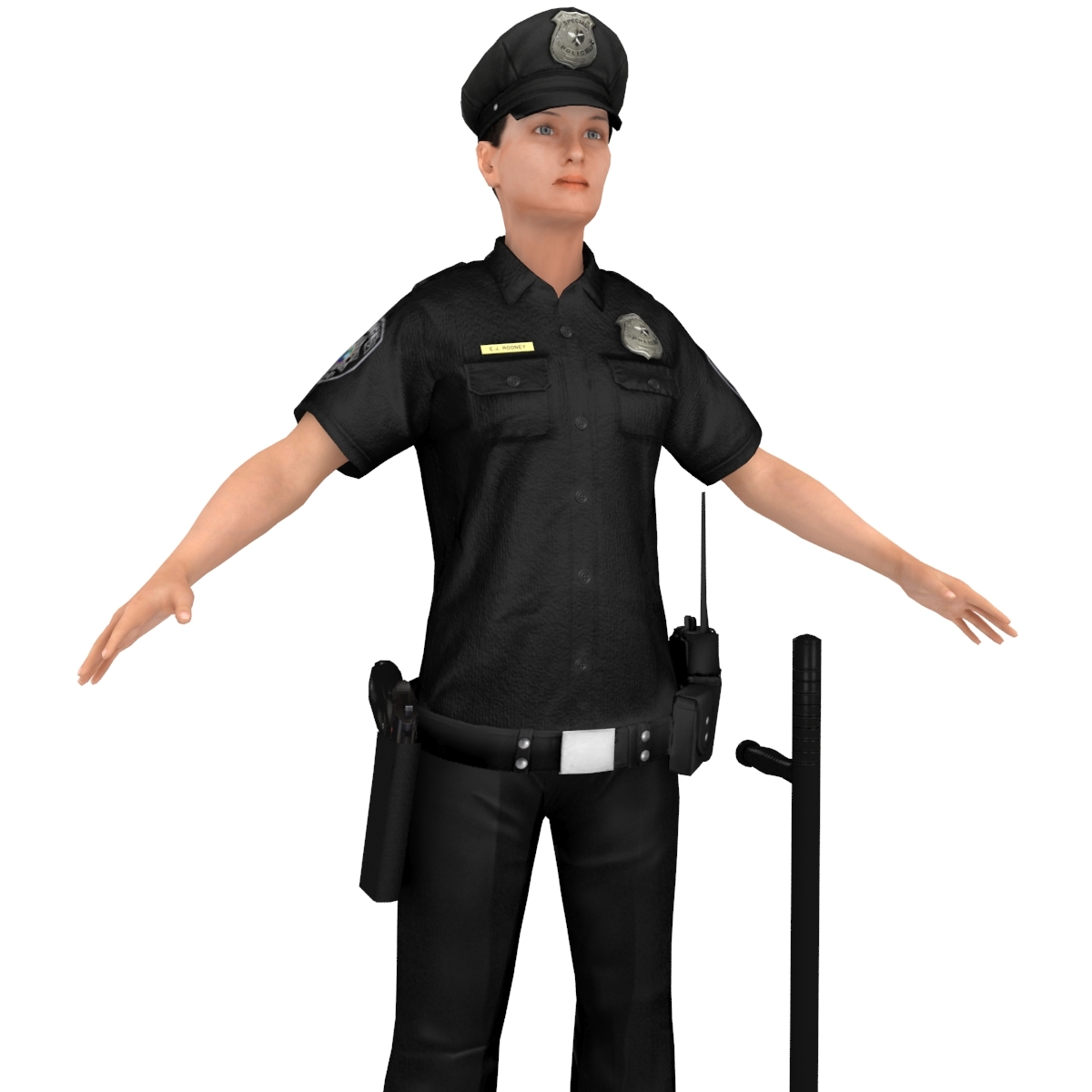 Pack female police officer model - TurboSquid 1321847
