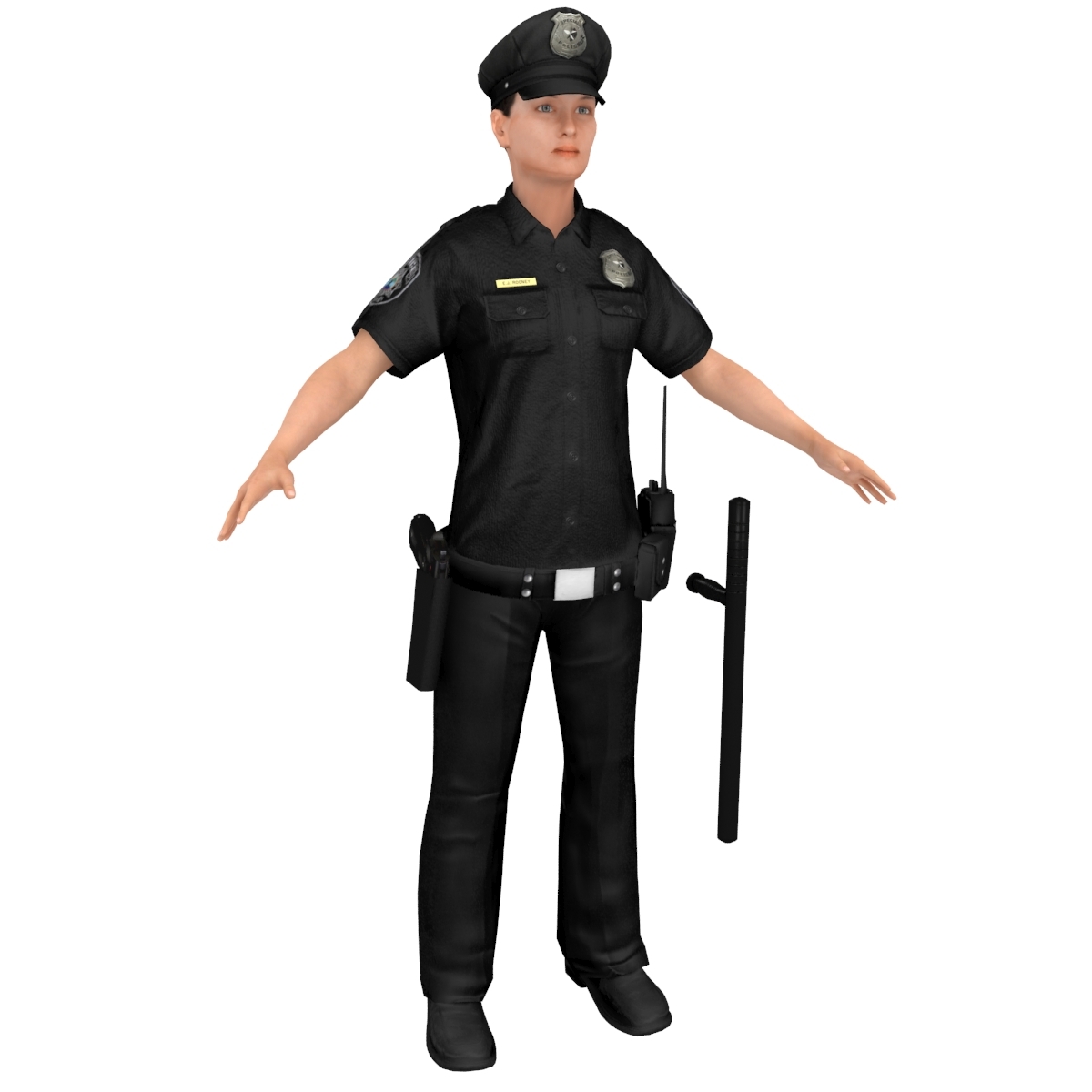 Pack female police officer model - TurboSquid 1321847