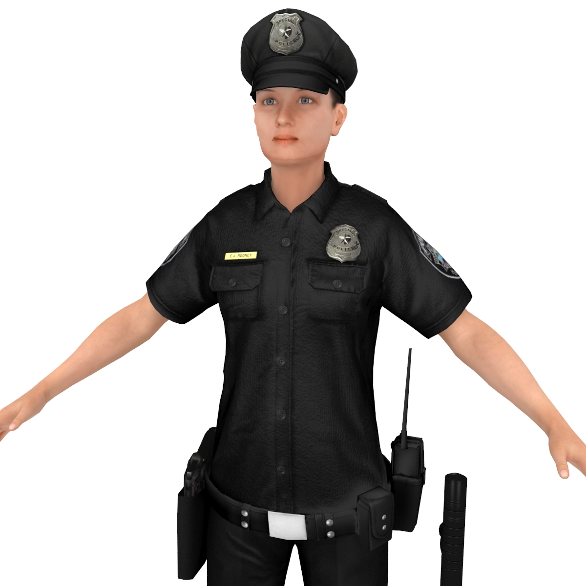 Pack female police officer model - TurboSquid 1321847