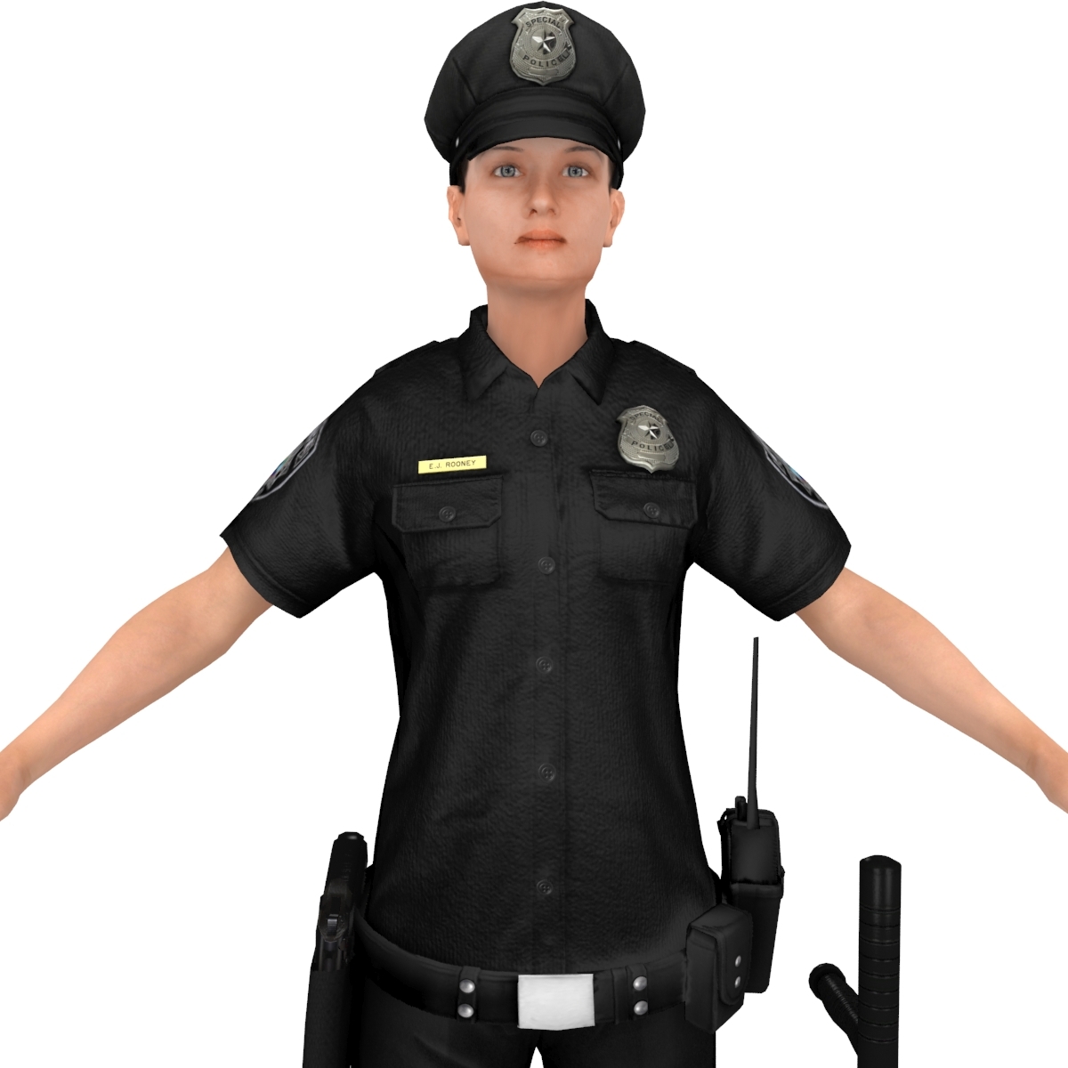 Pack female police officer model - TurboSquid 1321847