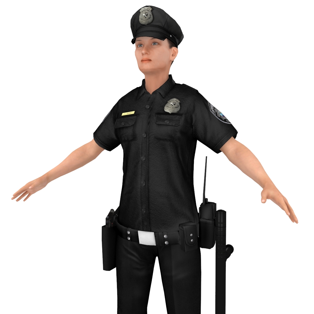 Pack female police officer model - TurboSquid 1321847