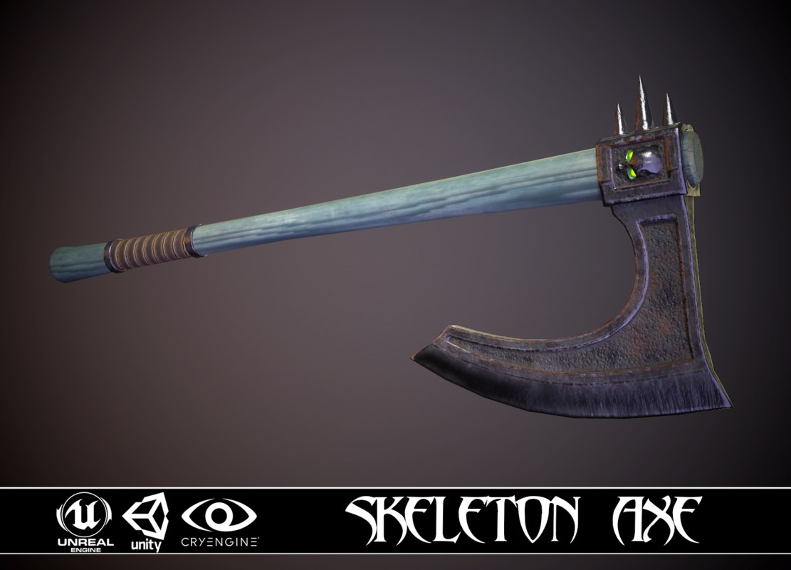 Ax axe skeleton 3D model - TurboSquid 1321882