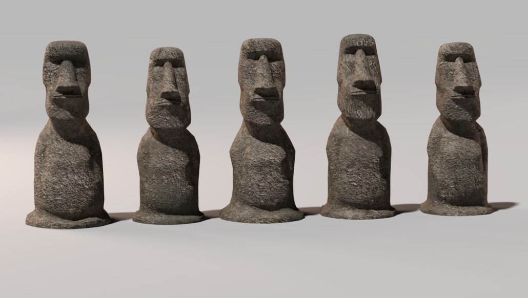 3D moai statues - TurboSquid 1322305