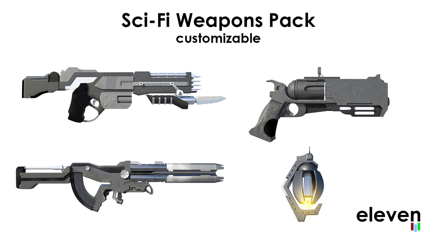 Sci-fi weapon pack 3D - TurboSquid 1322516