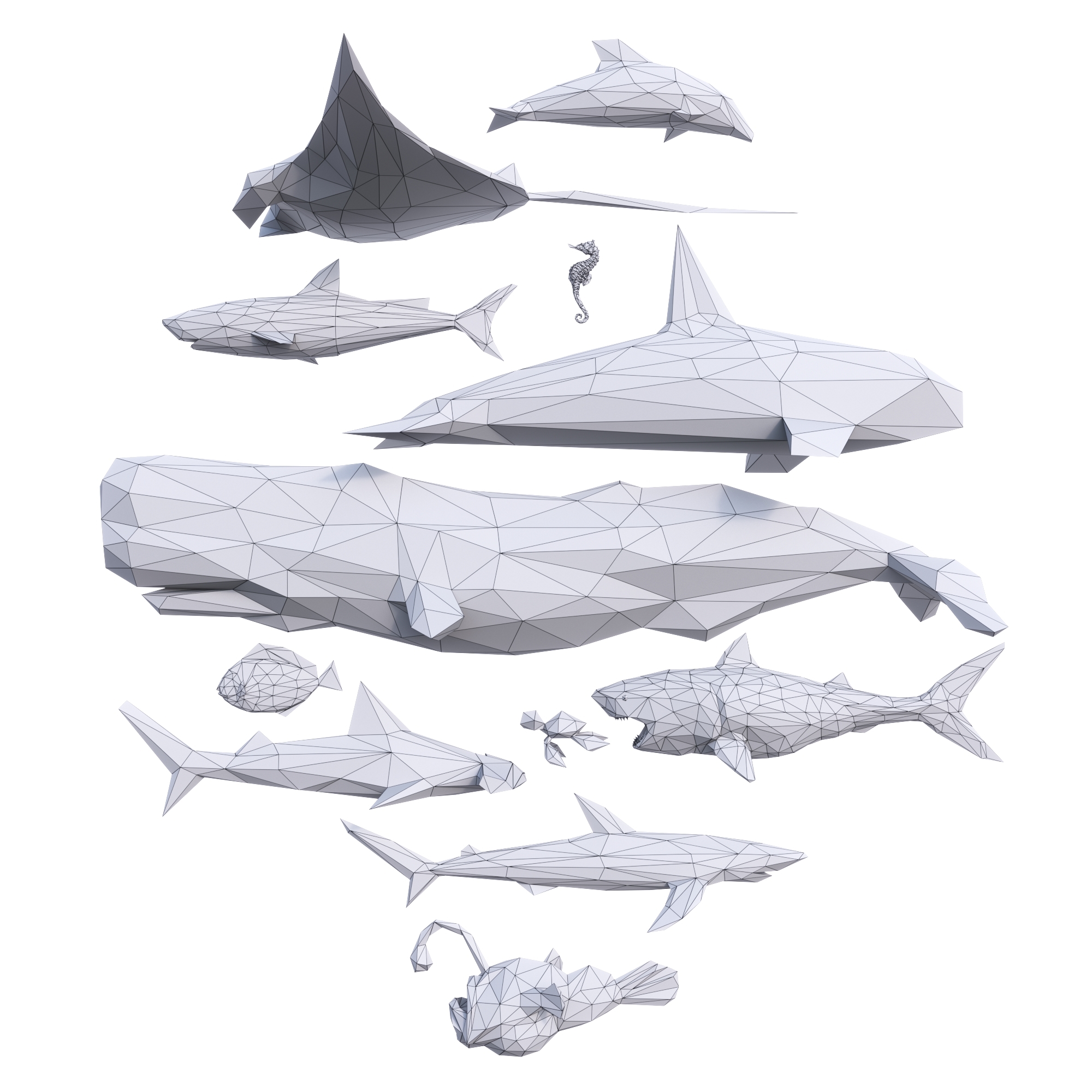 3D sea creatures - TurboSquid 1322601