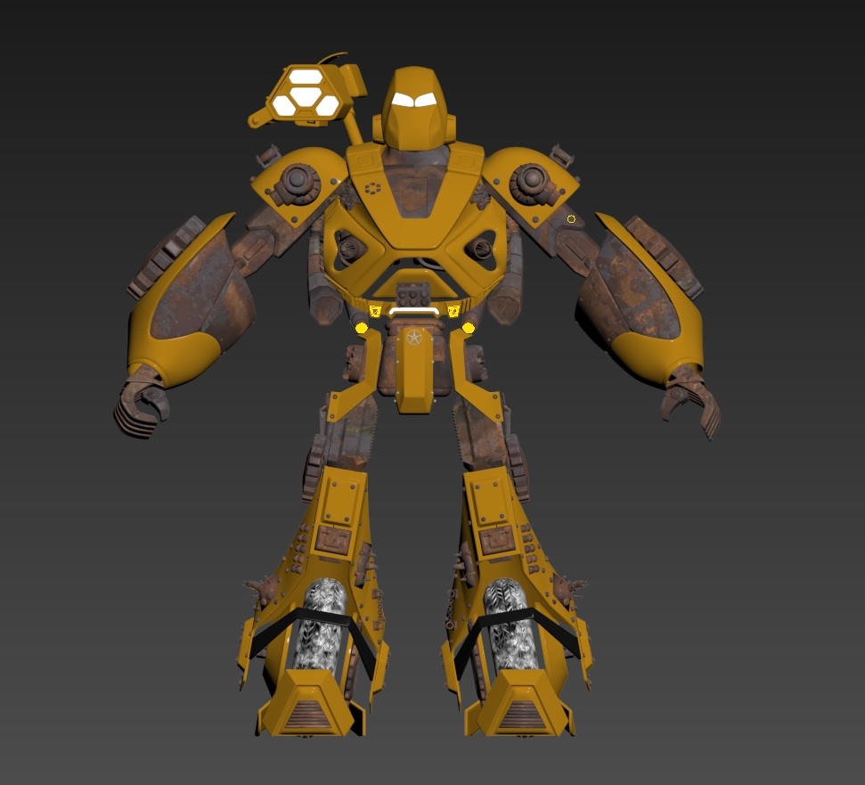 3D old rust robot - TurboSquid 1322850