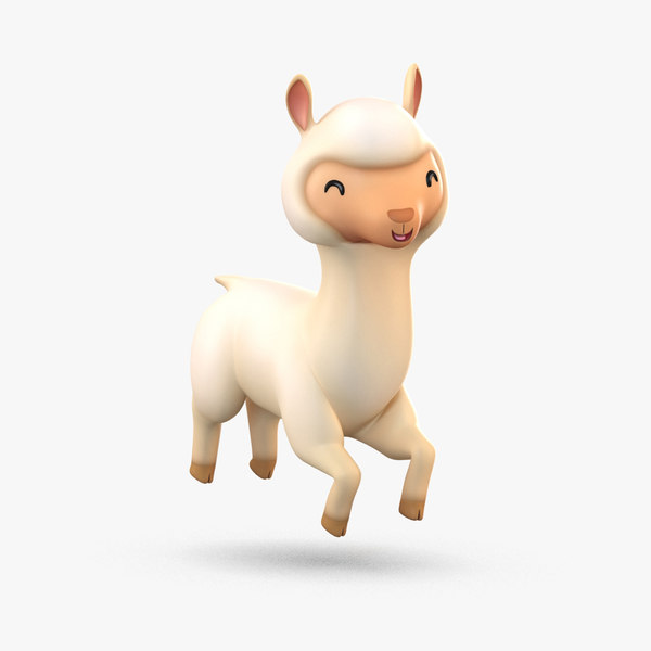 Cute cartoon alpaca 3D - TurboSquid 1322938