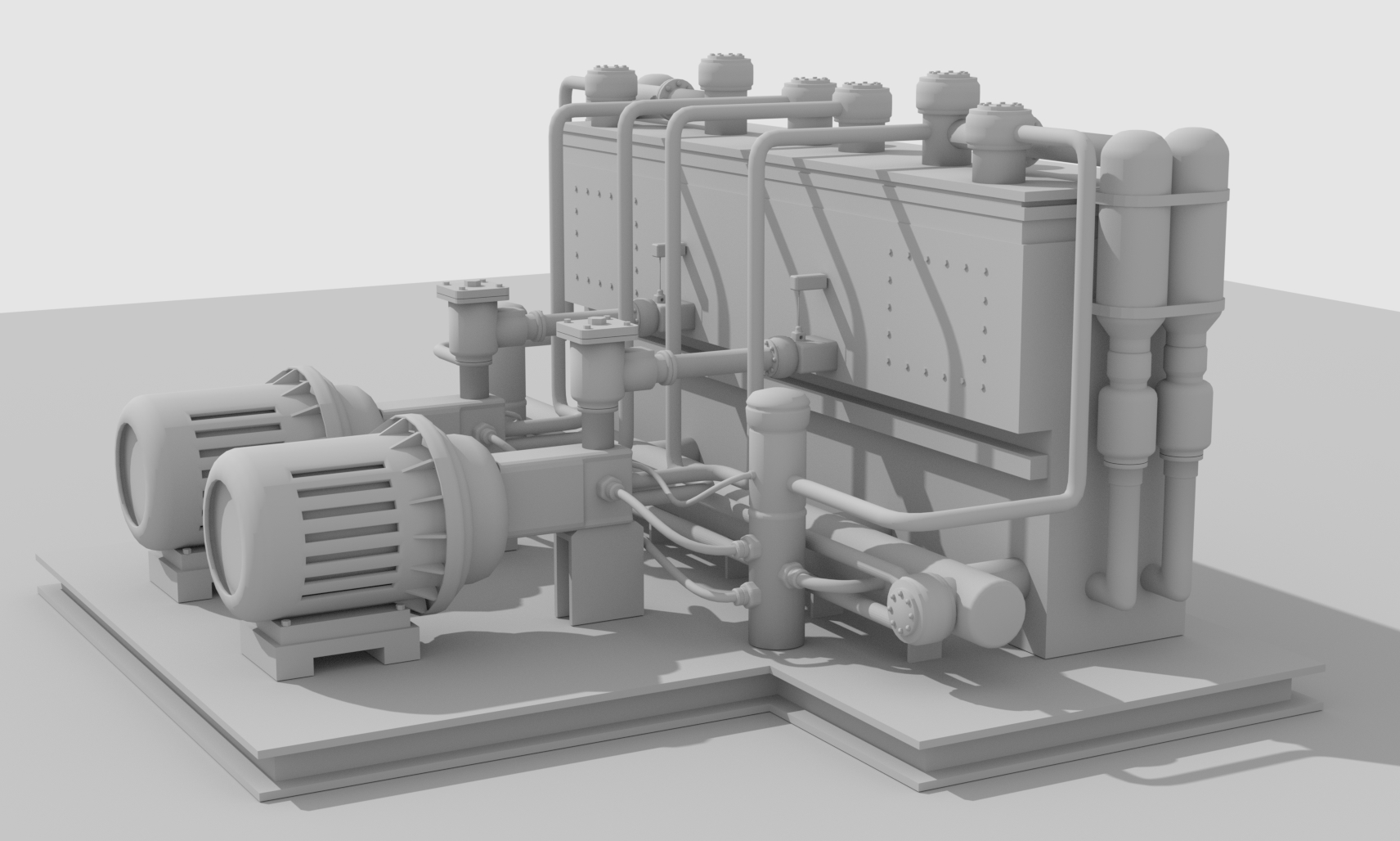 Industrial hydraulic 3D model - TurboSquid 1323056