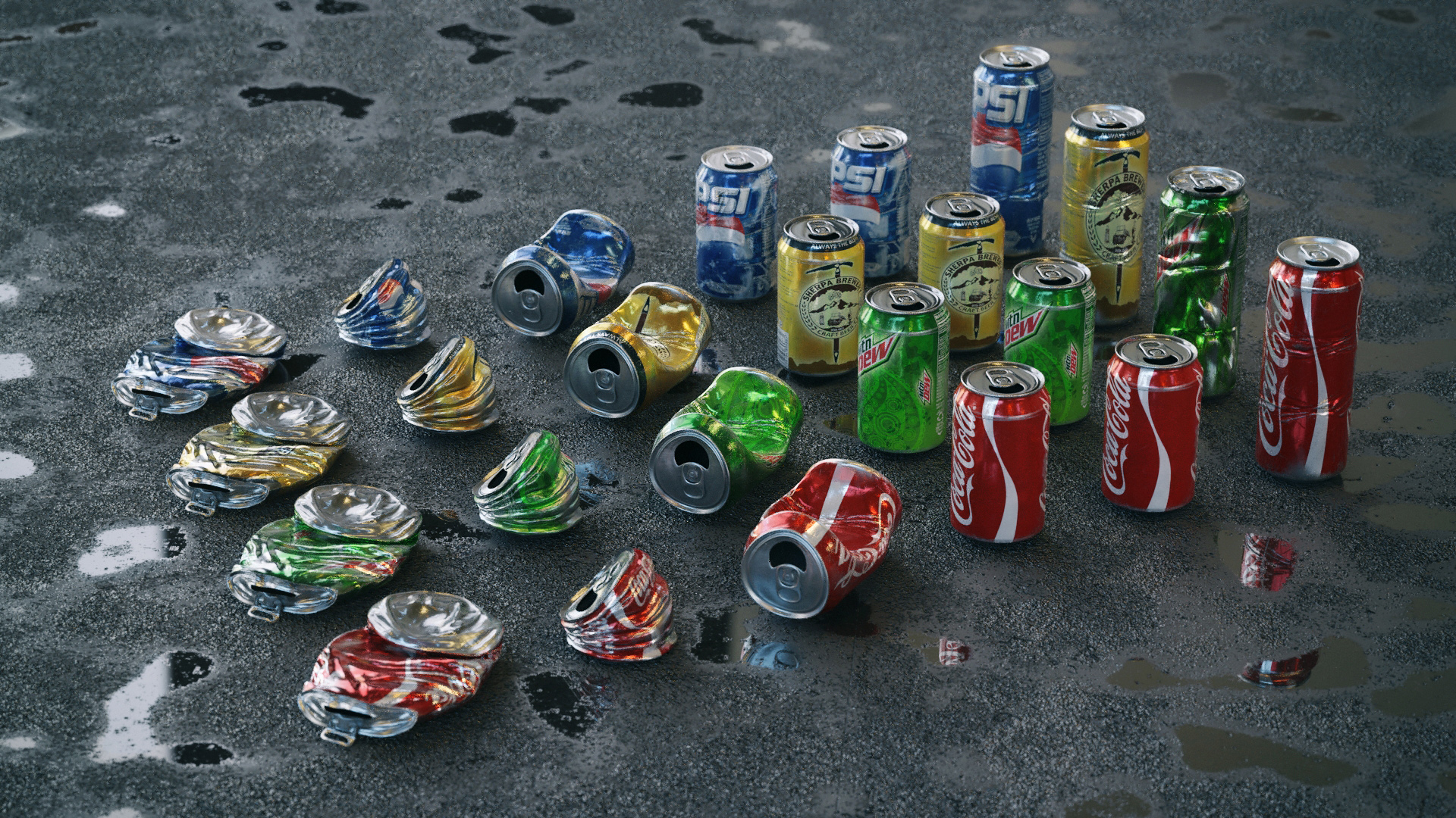 캔 쓰레기 24 개 유형 - PBR AssetKit 3D 모델 - TurboSquid 1323082
