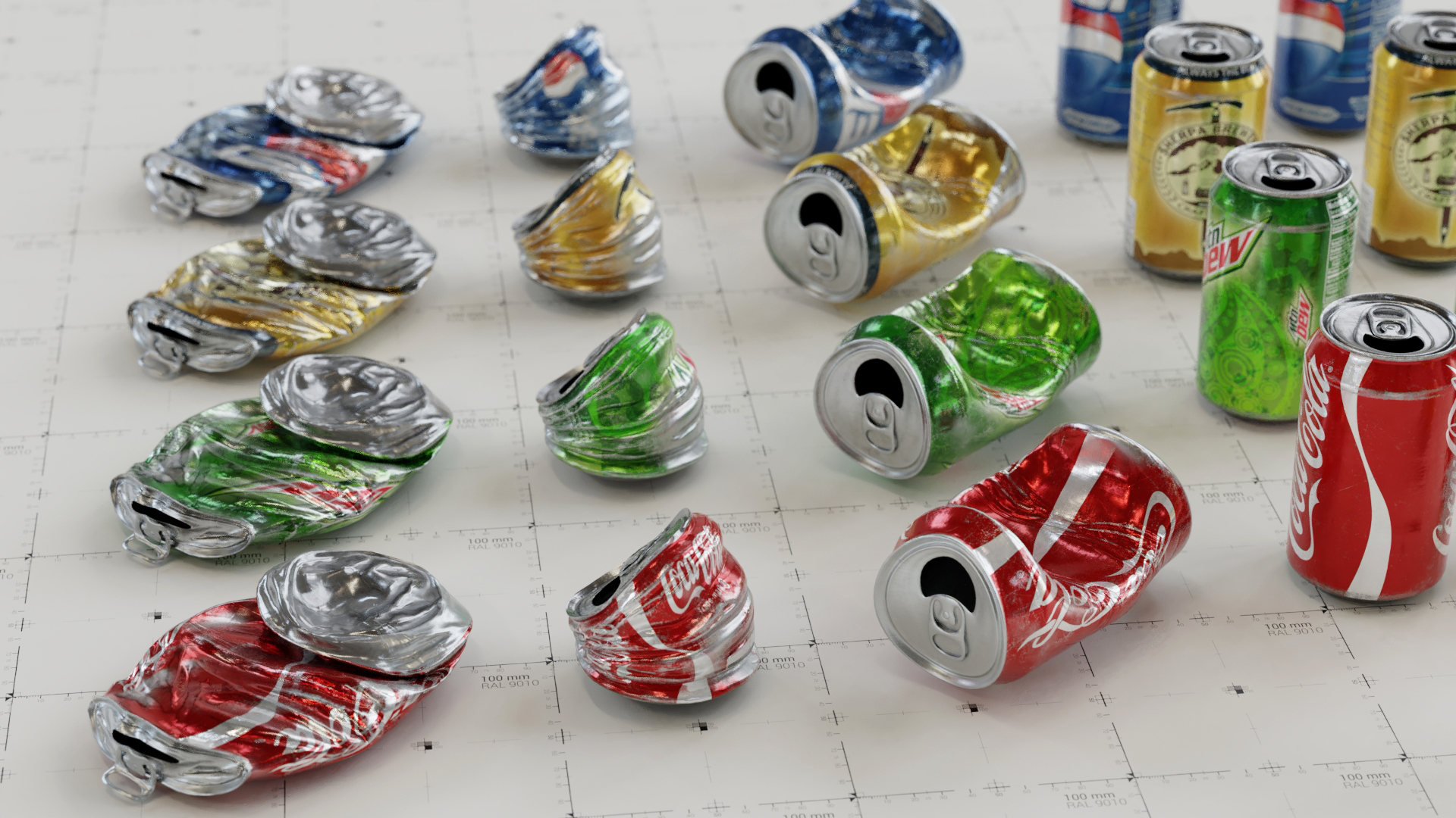 캔 쓰레기 24 개 유형 - PBR AssetKit 3D 모델 - TurboSquid 1323082