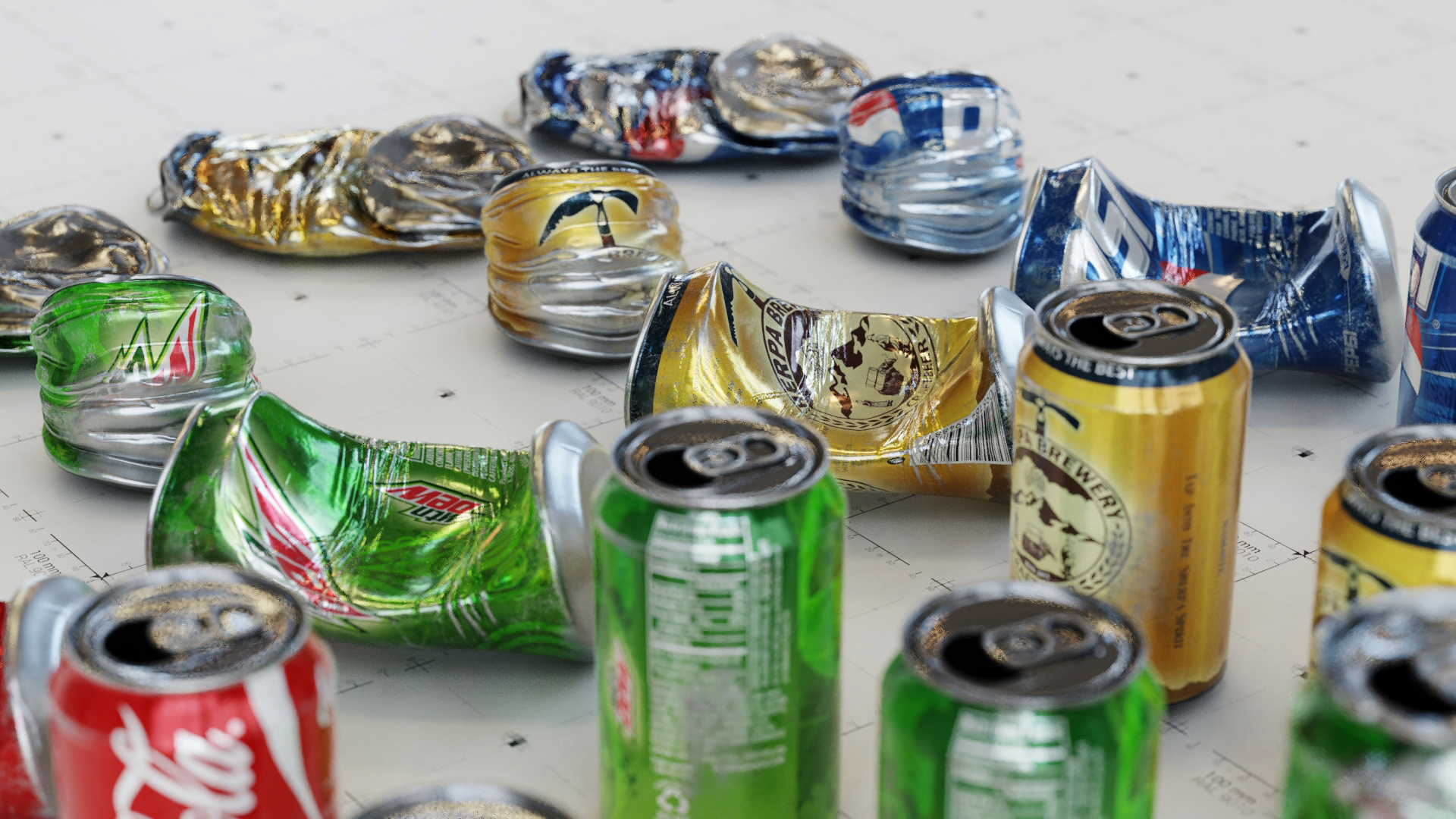 캔 쓰레기 24 개 유형 - PBR AssetKit 3D 모델 - TurboSquid 1323082