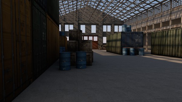 3D abandoned warehouse - TurboSquid 1323101