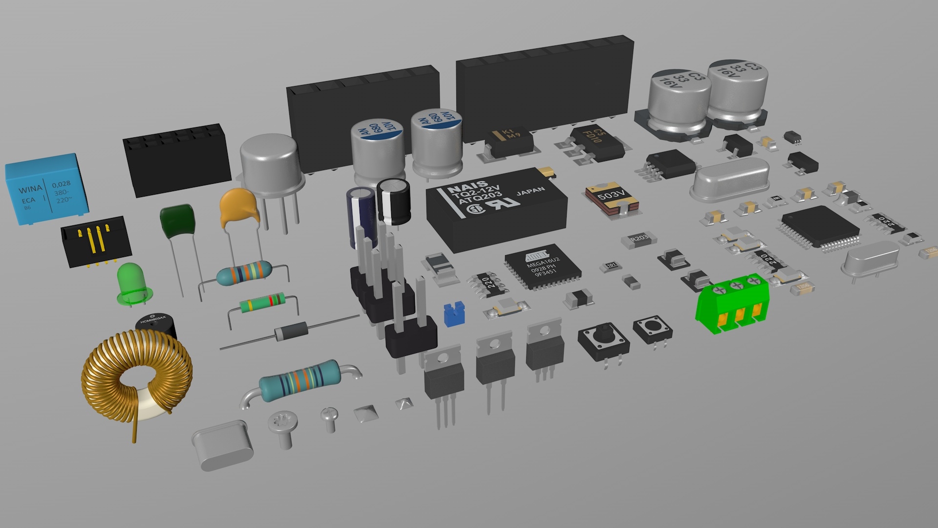 Electronic circuit board 3D model - TurboSquid 1323118
