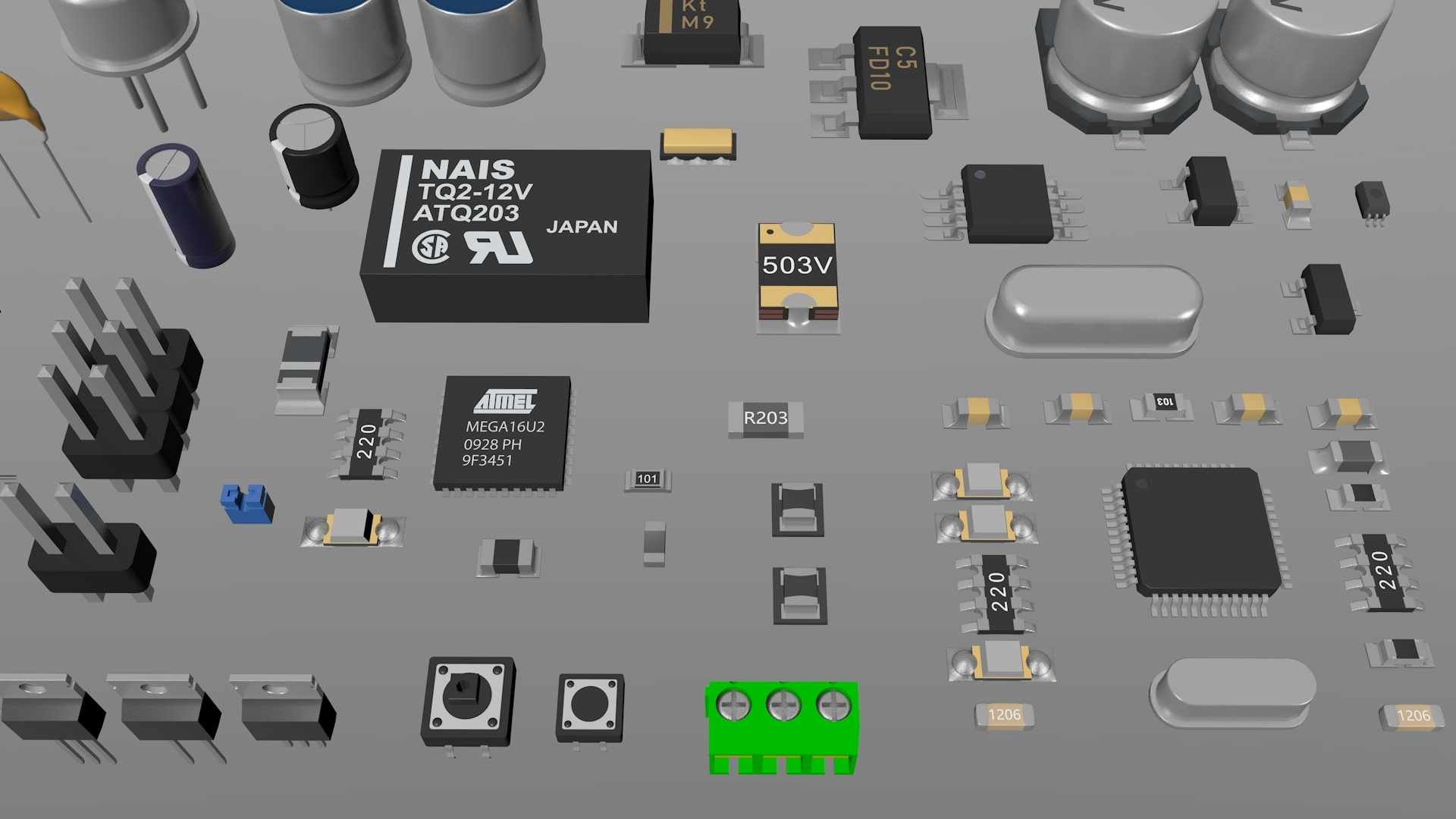 电路板用电子元件3D模型 - TurboSquid 1323118