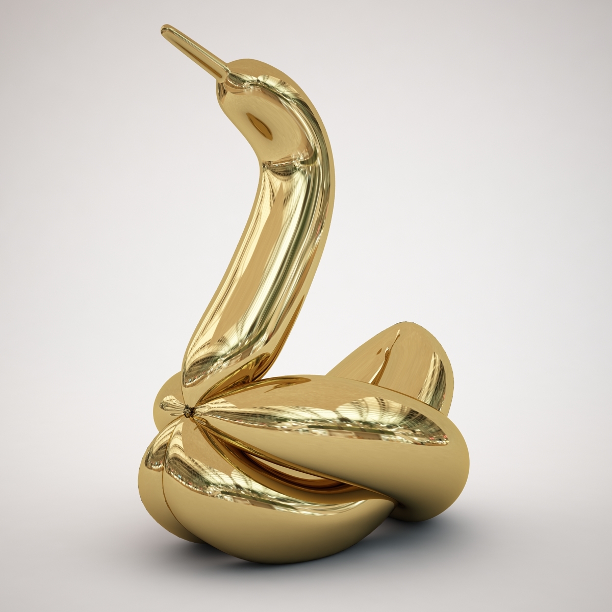 Jeff koons balloon swan model - TurboSquid 1323221