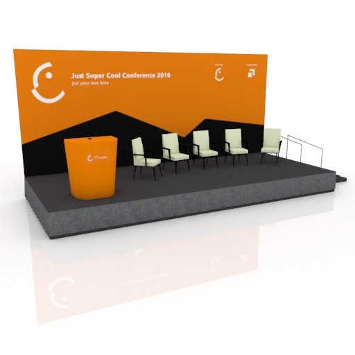 Stage backdrop rostrum 3D - TurboSquid 1323283