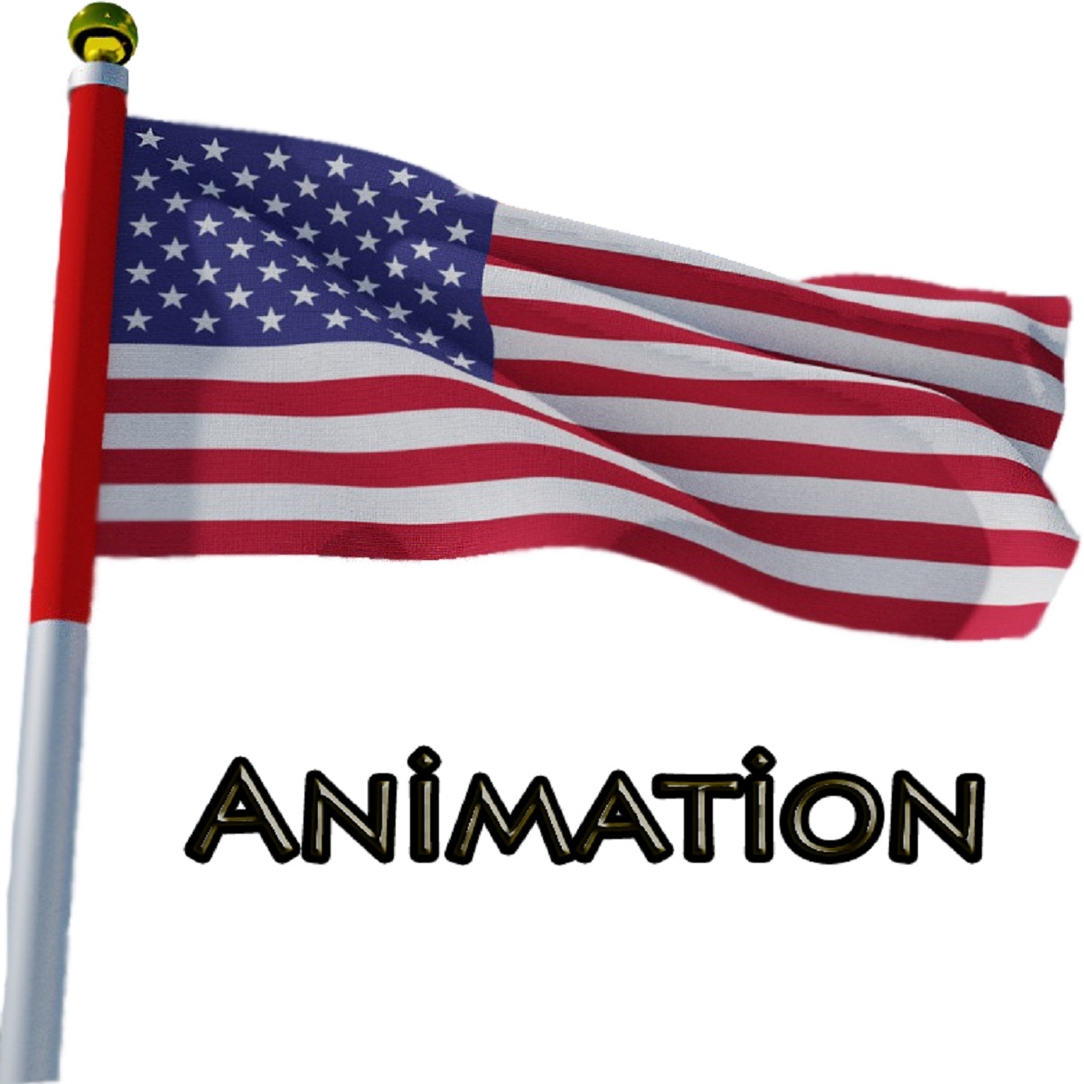 modelo 3d Bandera de Estados Unidos + animación - TurboSquid 1323345