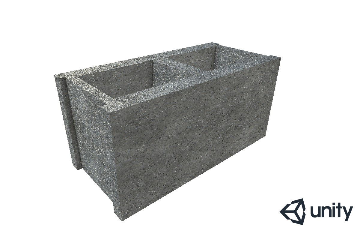 3d Cinder Block Model Turbosquid 1323392