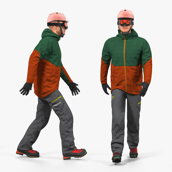 snowboard man 3d model