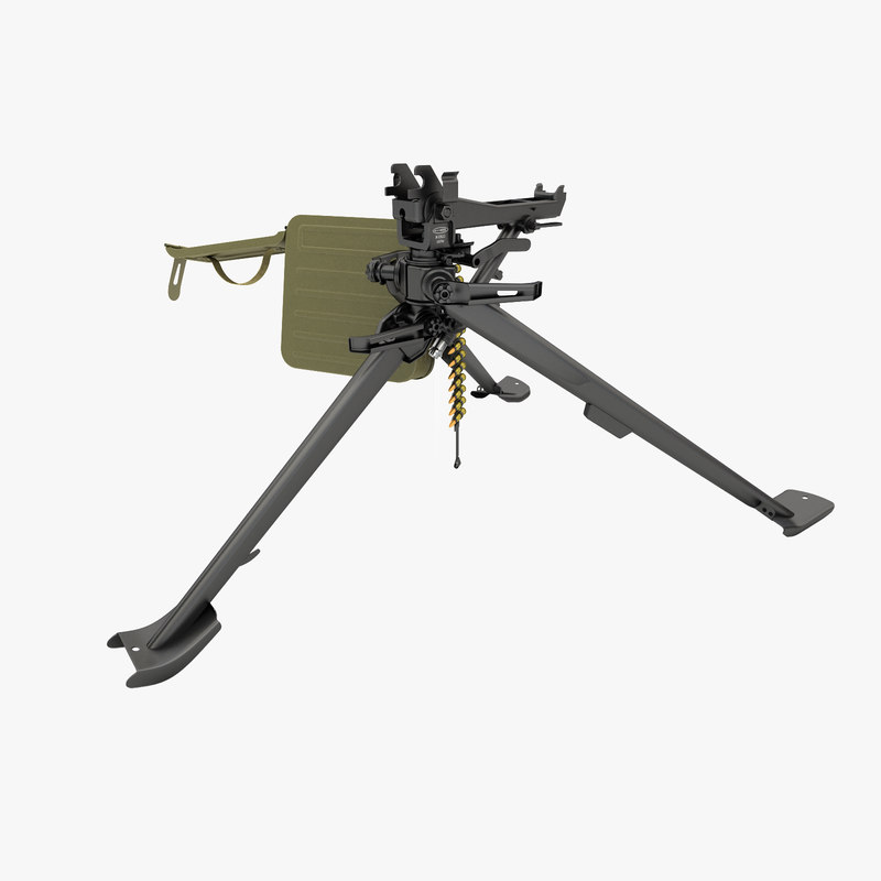 3D tripod mount machine gun model - TurboSquid 1324067