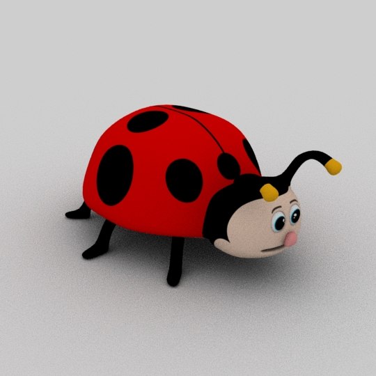 Ladybird cartoon animation 3D model - TurboSquid 1324097