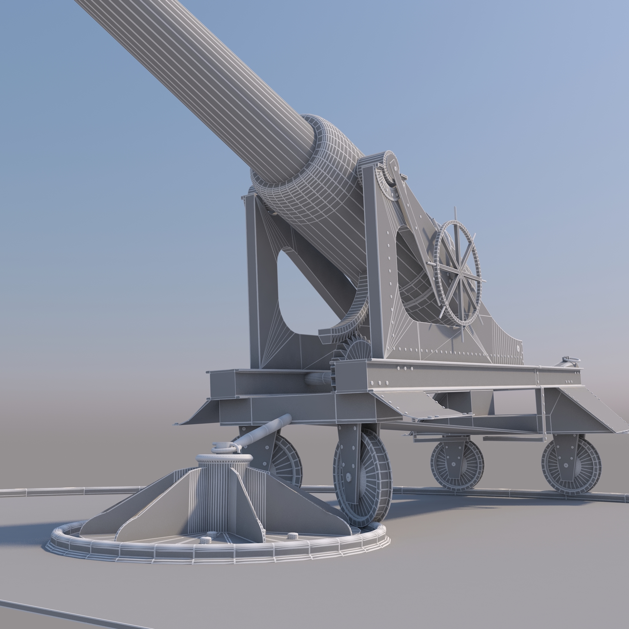 3D cannon ww - TurboSquid 1324179
